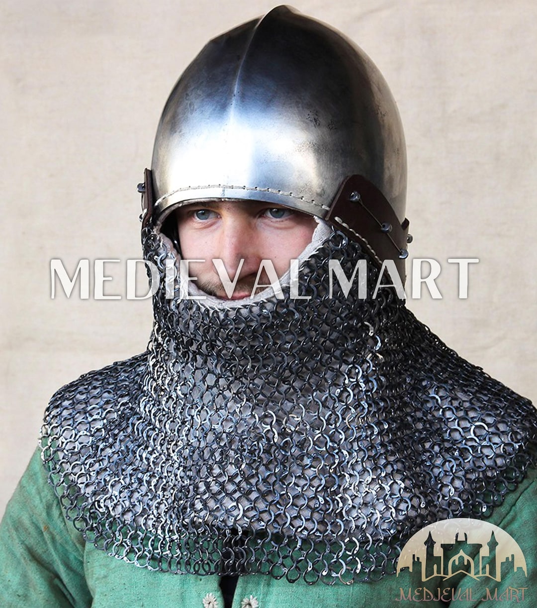 Barbute XV Century Hand Forged Medieval Helmet Italian Open Face T ...