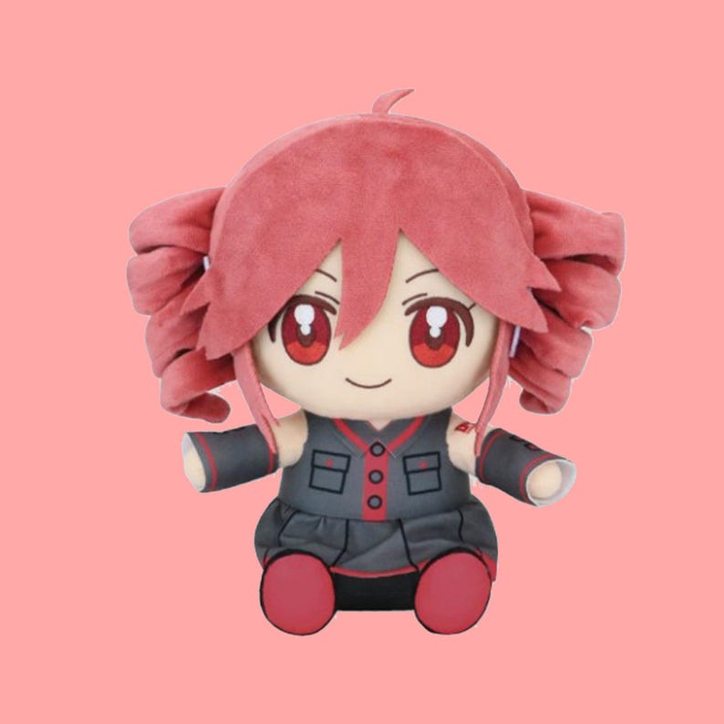 Kasane Teto Plushie, Japanese Chibi Vocalist Plush, Cute Anime Plush ...