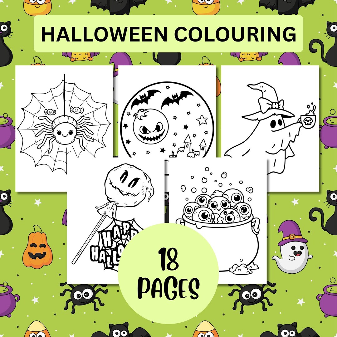 Halloween Colouring Pages for Kids | Spooky Activity Book (PDF ...