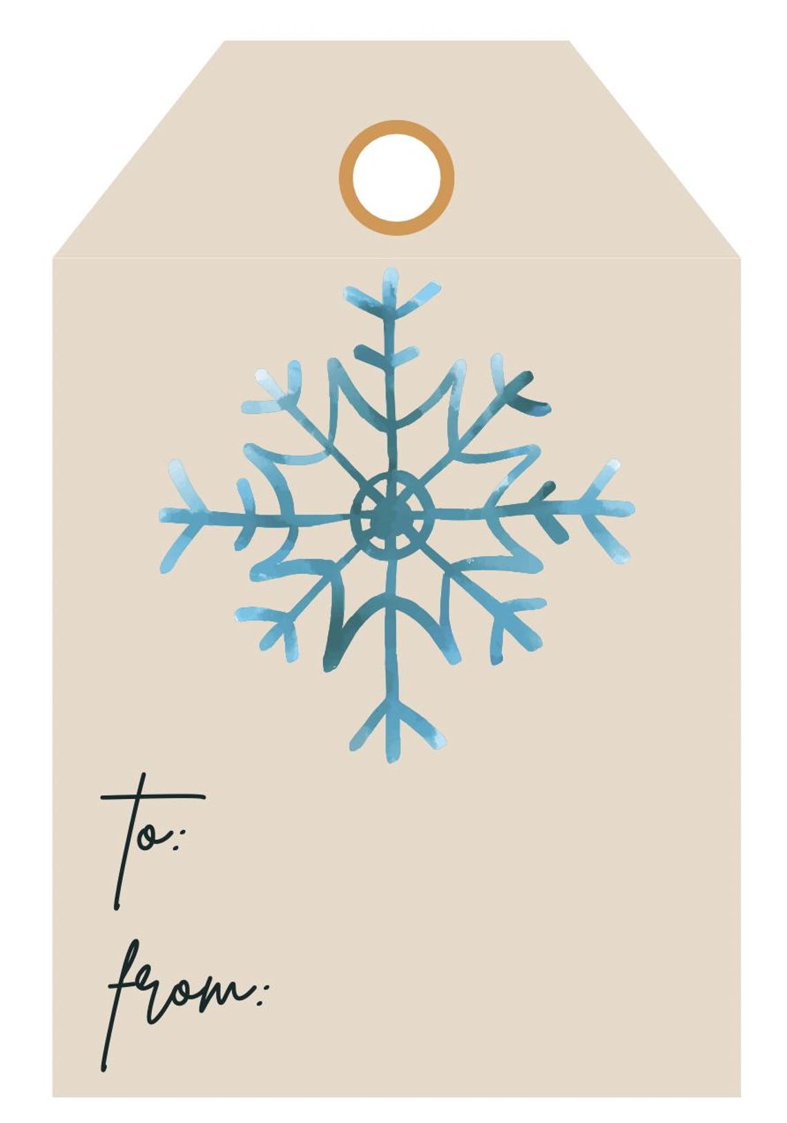 Snowflake Holiday Gift Tags ~ Digital Download PDF - Etsy