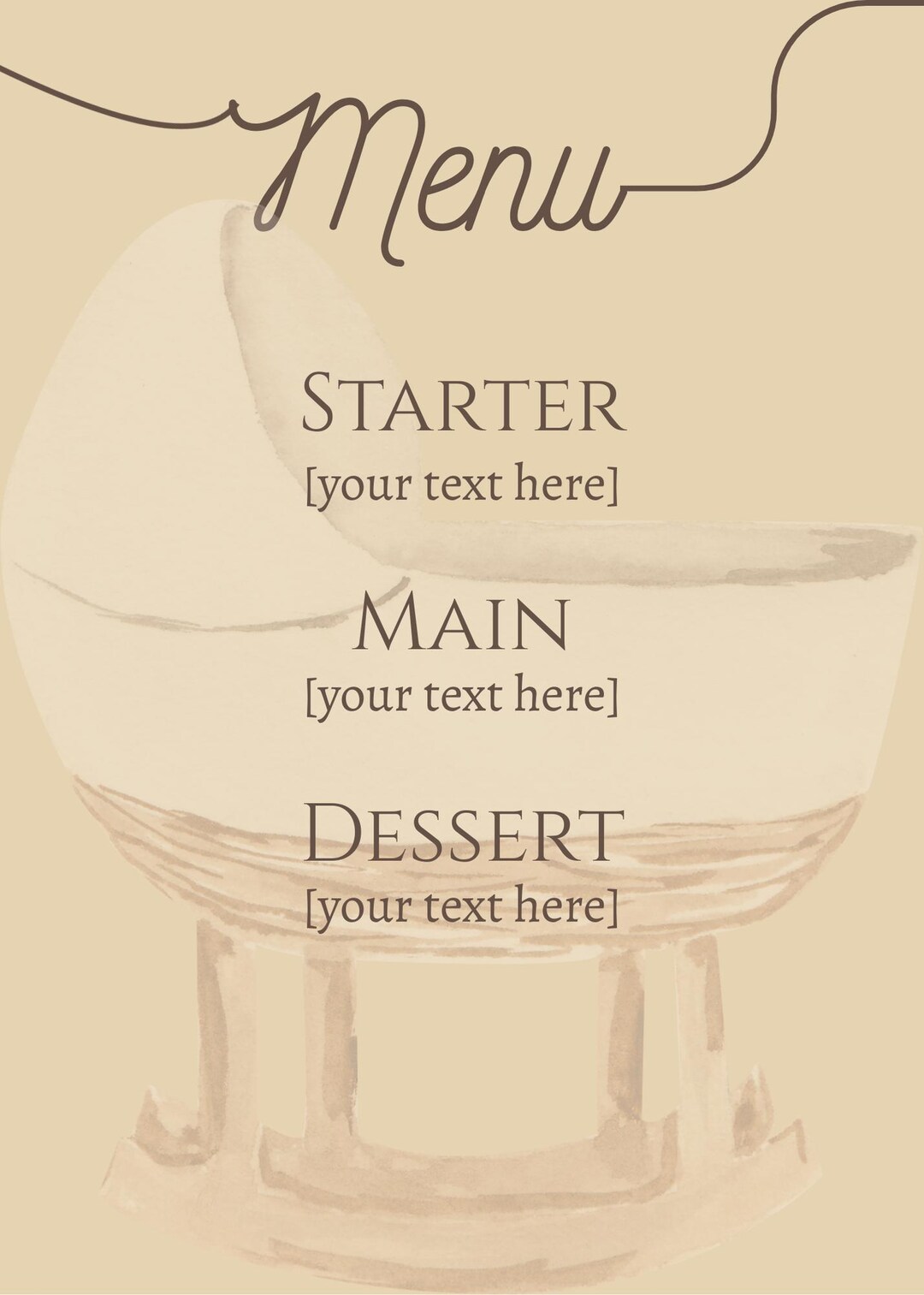 Baby Shower Menu Template W/ Rocking Chair Background - Etsy