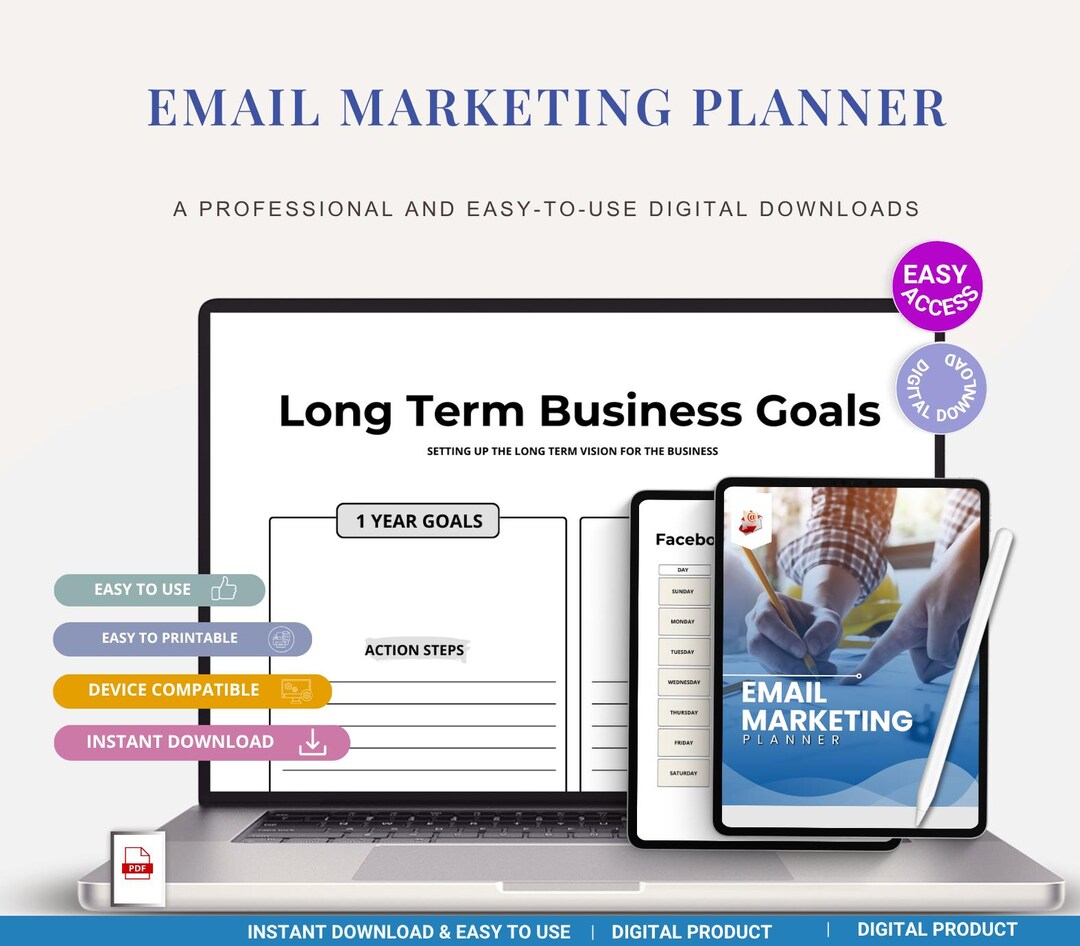 Email Marketing Planner: Campaign Organizer, Newsletter & Business ...