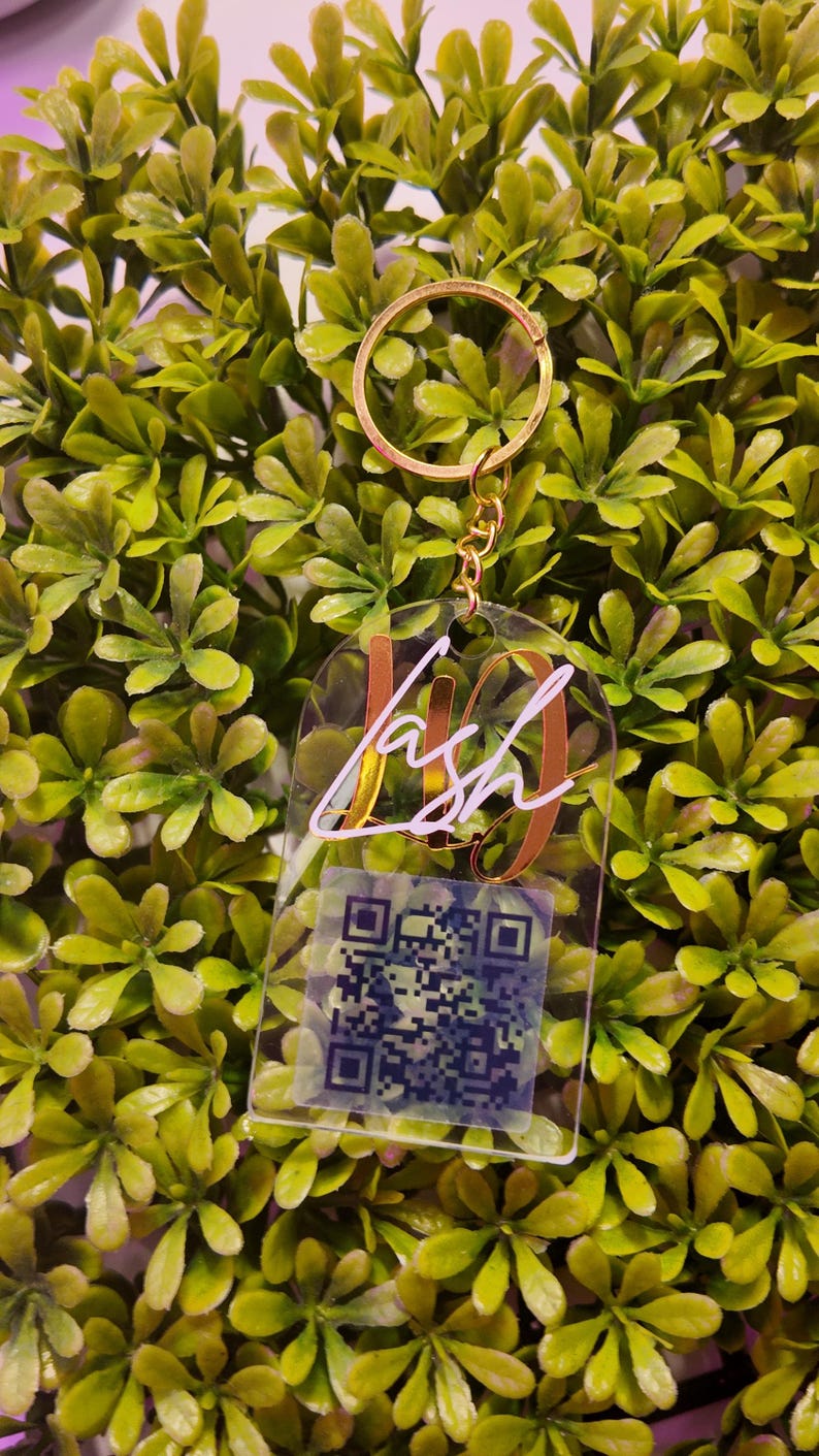 Custom QR Code Keychain – Personalized Acrylic QR Keyring for Website ...
