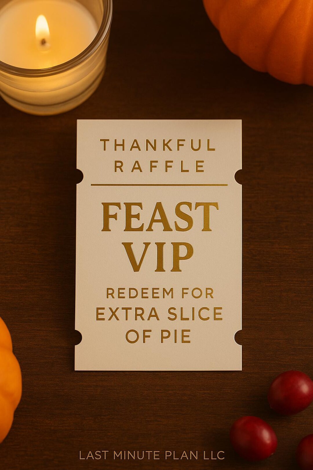 Gold Foil Thanksgiving Raffle Tickets – Luxury Metallic Tickets for ...