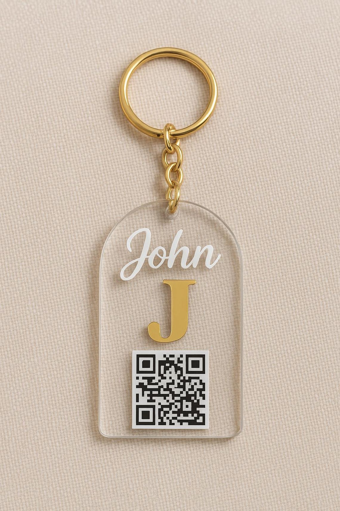 Custom QR Code Keychain – Personalized Acrylic QR Keyring for Website ...
