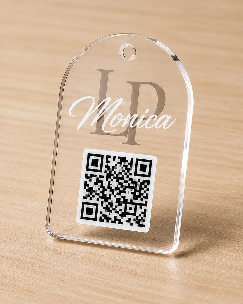 Custom QR Code Keychain – Personalized Acrylic QR Keyring for Website ...