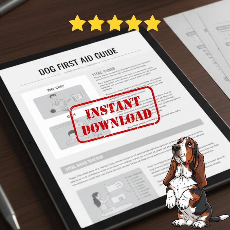 Dog First Aid Guide: Emergency Pet Care Kit With CPR Chart & New Puppy ...