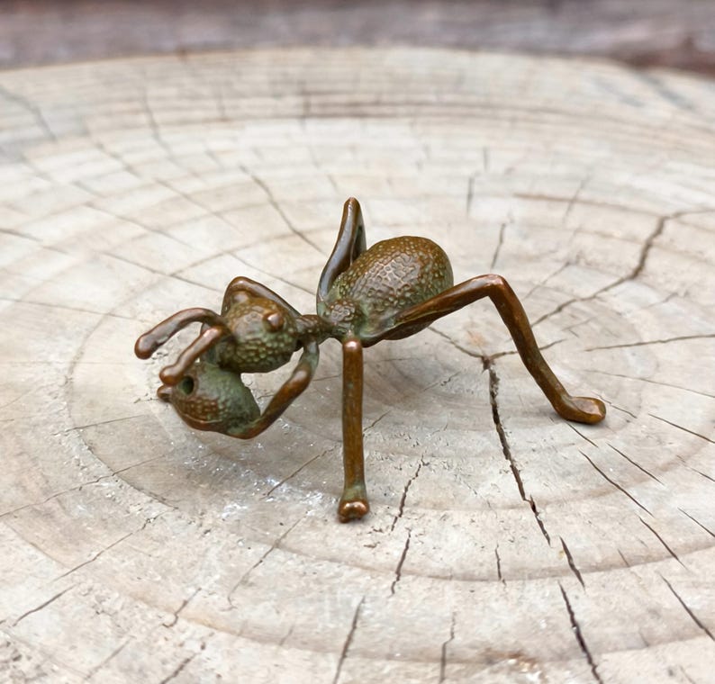 Miniature Pure Copper Retro Ant Tea Pet Sculpture / Home Desktop ...