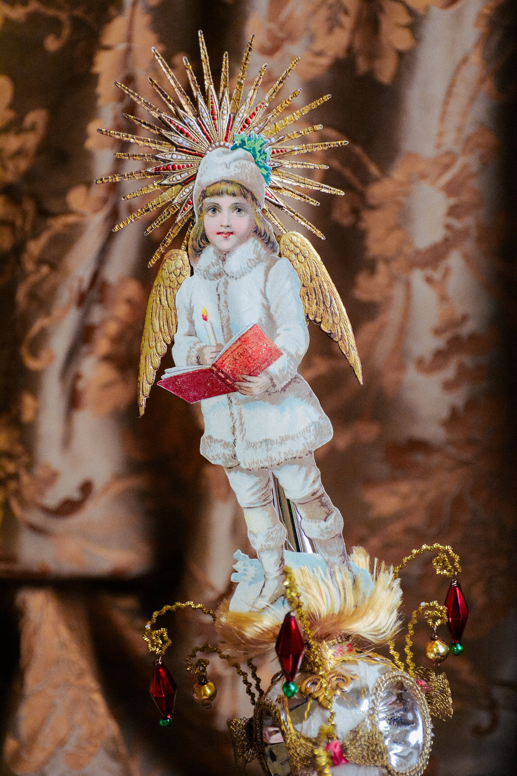 Angel Tree Topper, Victorian Christmas Tree Topper, Angel Christmas ...