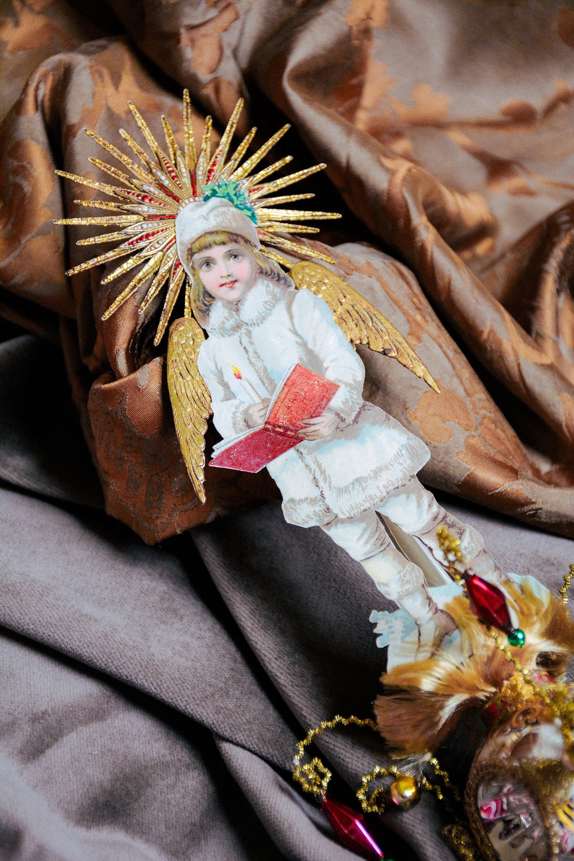 Angel Tree Topper, Victorian Christmas Tree Topper, Angel Christmas ...
