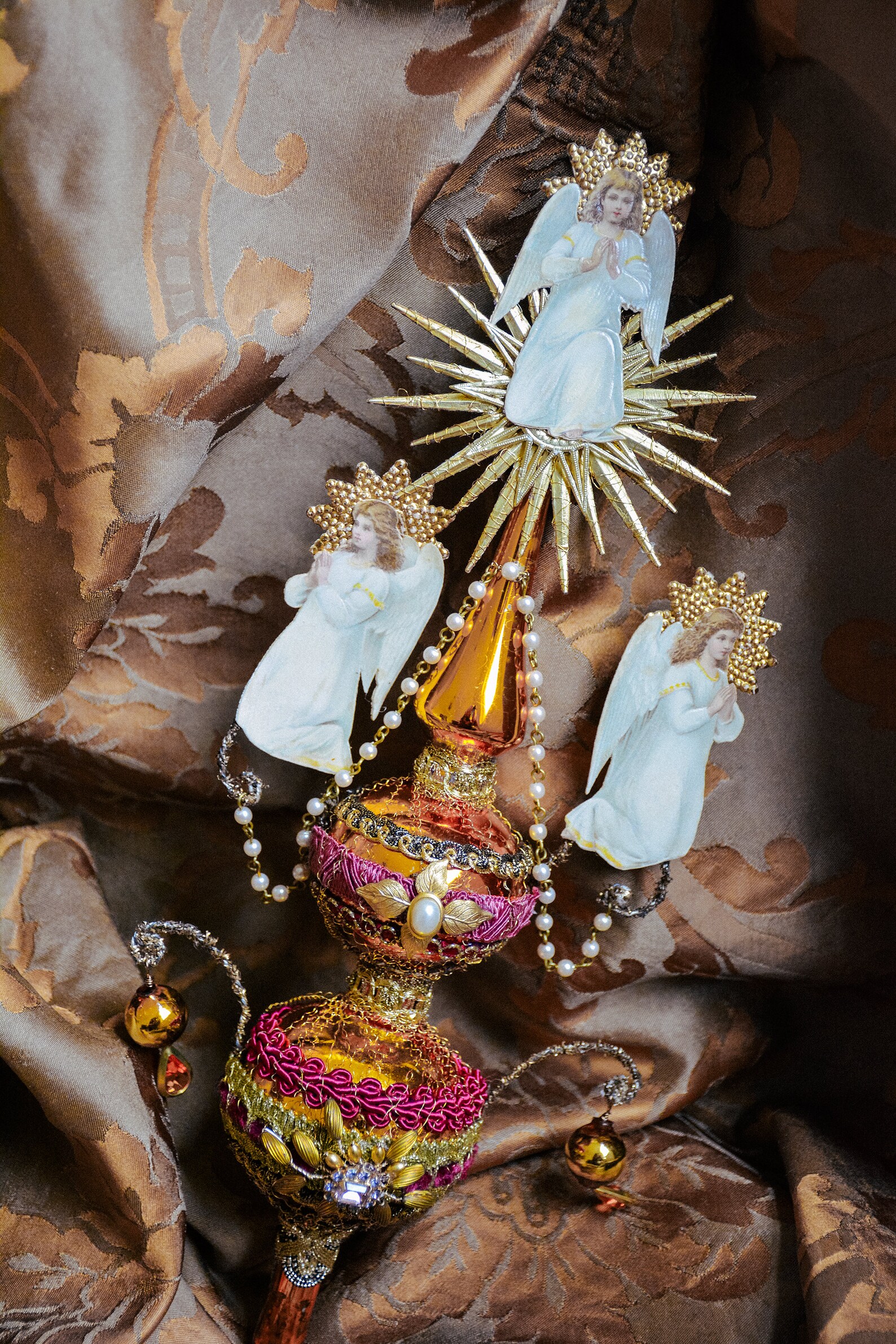 Glass Tree Topper Angel Victorian Christmas Tree Topper - Etsy