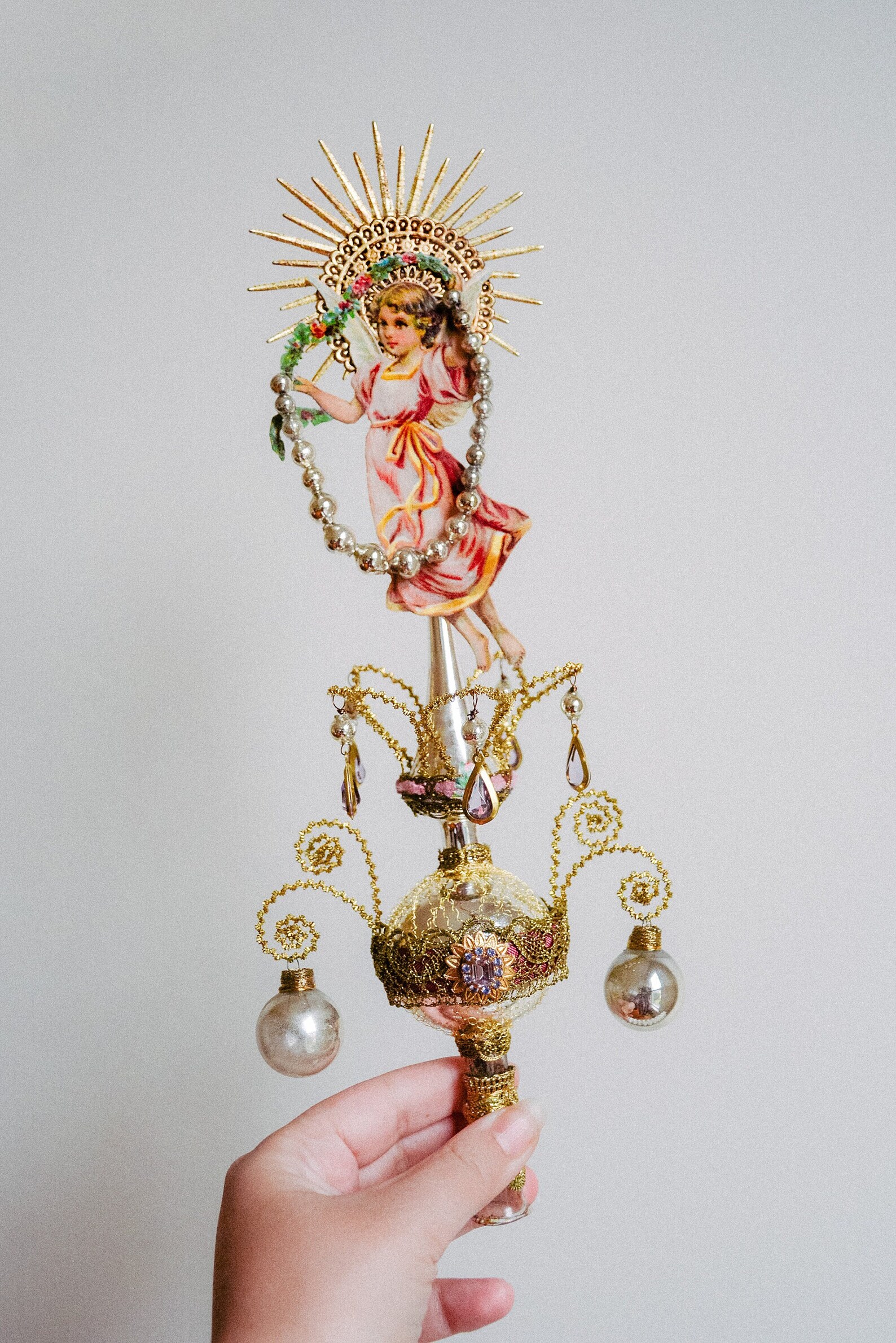 Victorian Christmas Tree Topper, Angel Topper, Victorian Topper ...