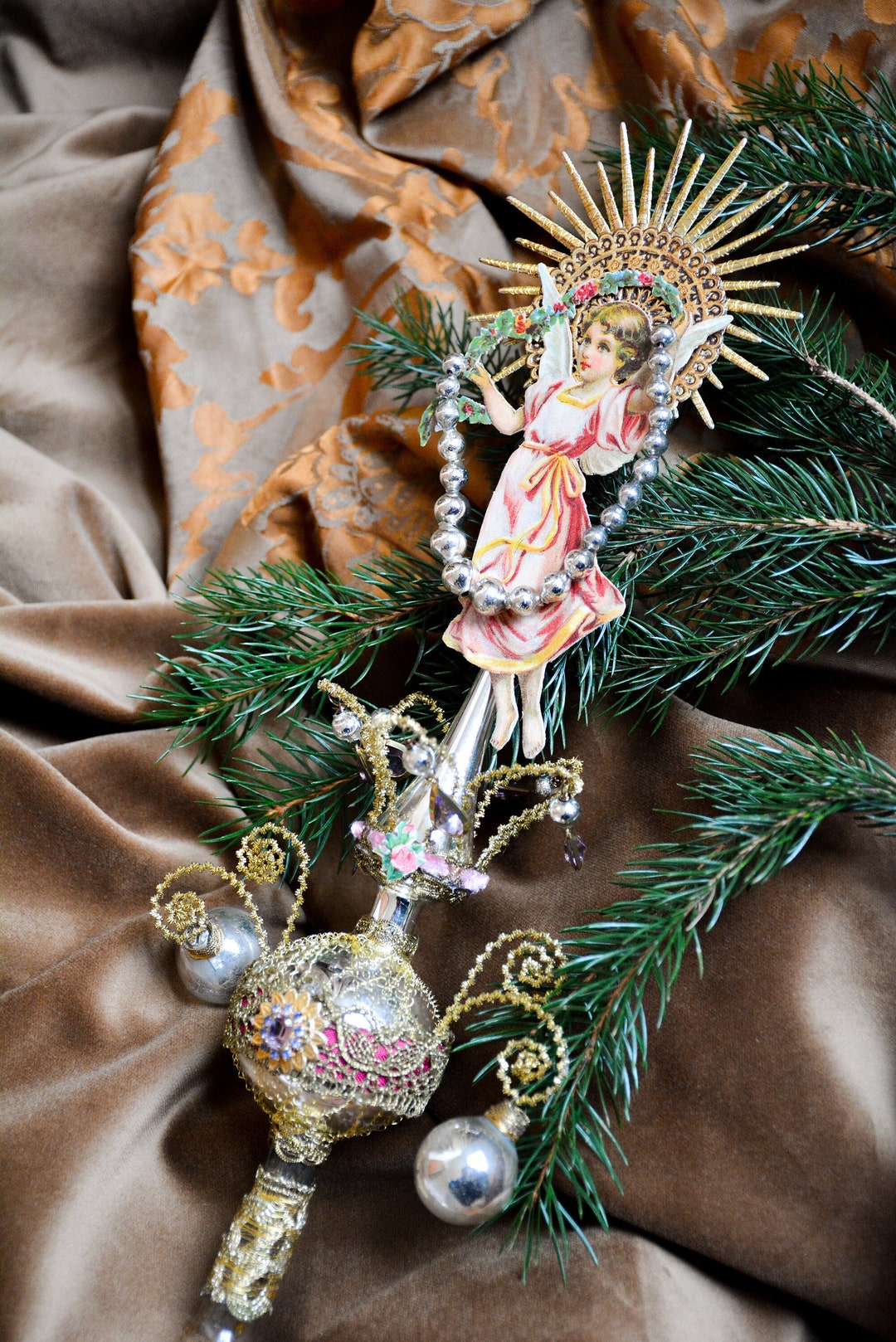 Victorian Christmas Tree Topper, Angel Topper, Victorian Topper ...