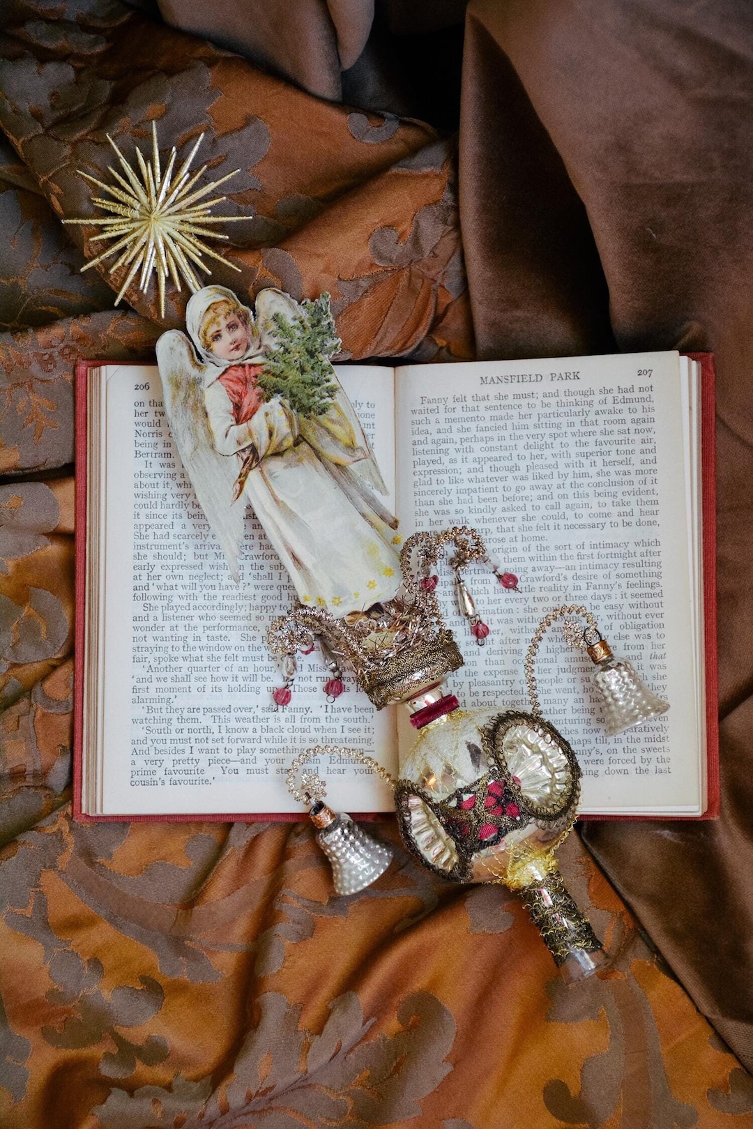 Victorian Christmas Tree Topper With Angel | OLD WORLD CHRISTMAS - Etsy