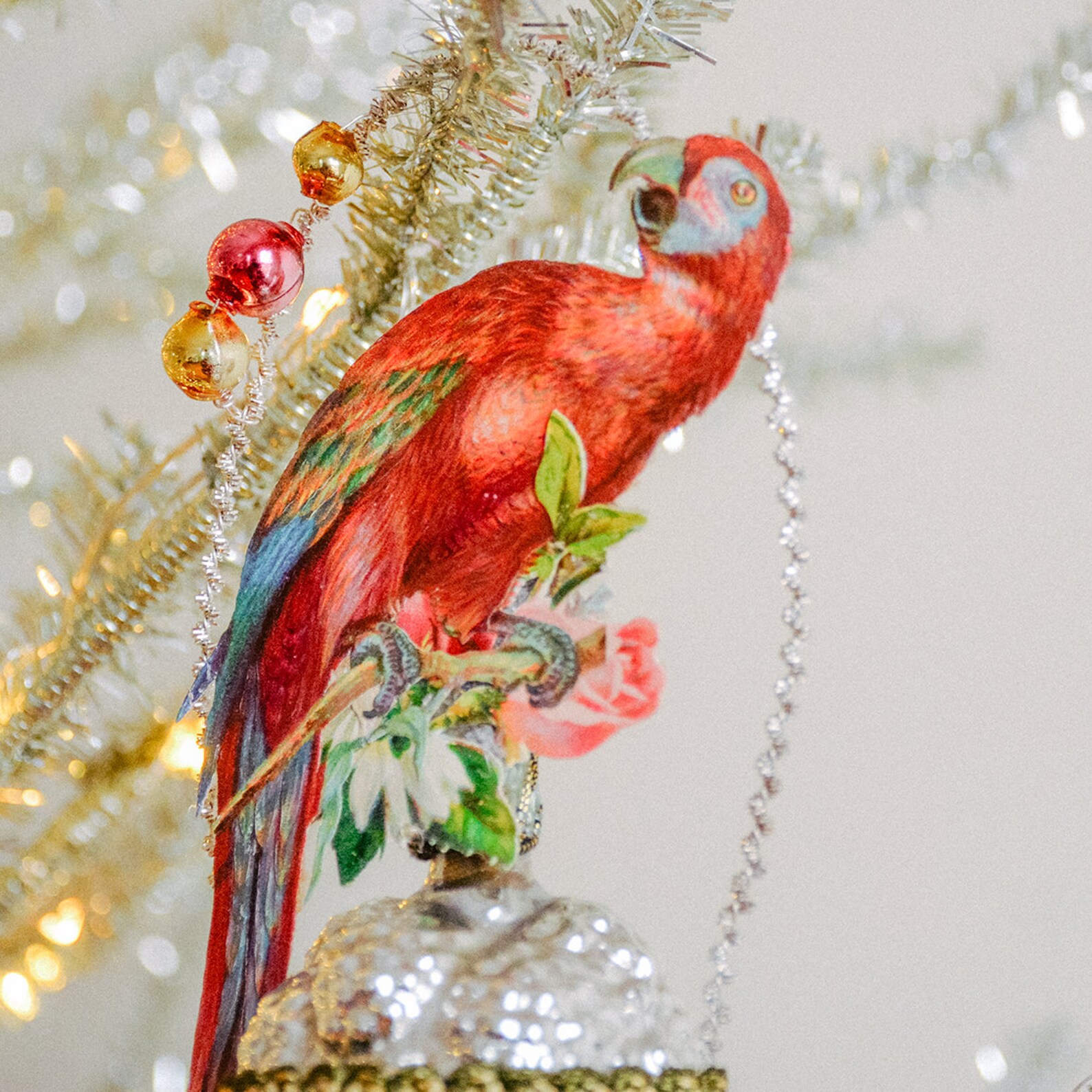 Parrot Christmas Ornament, Victorian Christmas Ornament, Glass Parrot ...