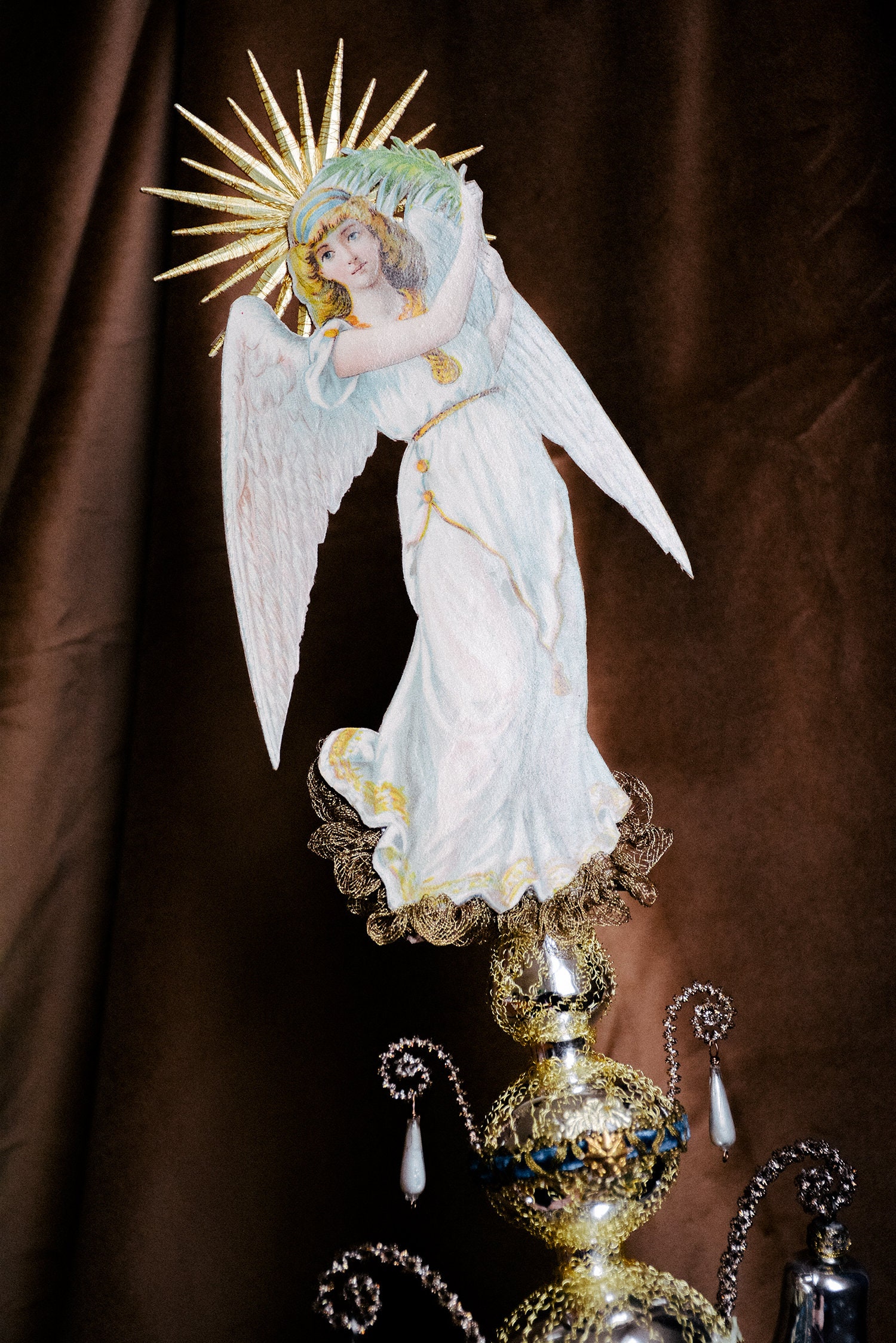 Victorian Christmas Tree Topper, Angel Topper, Victorian Topper ...