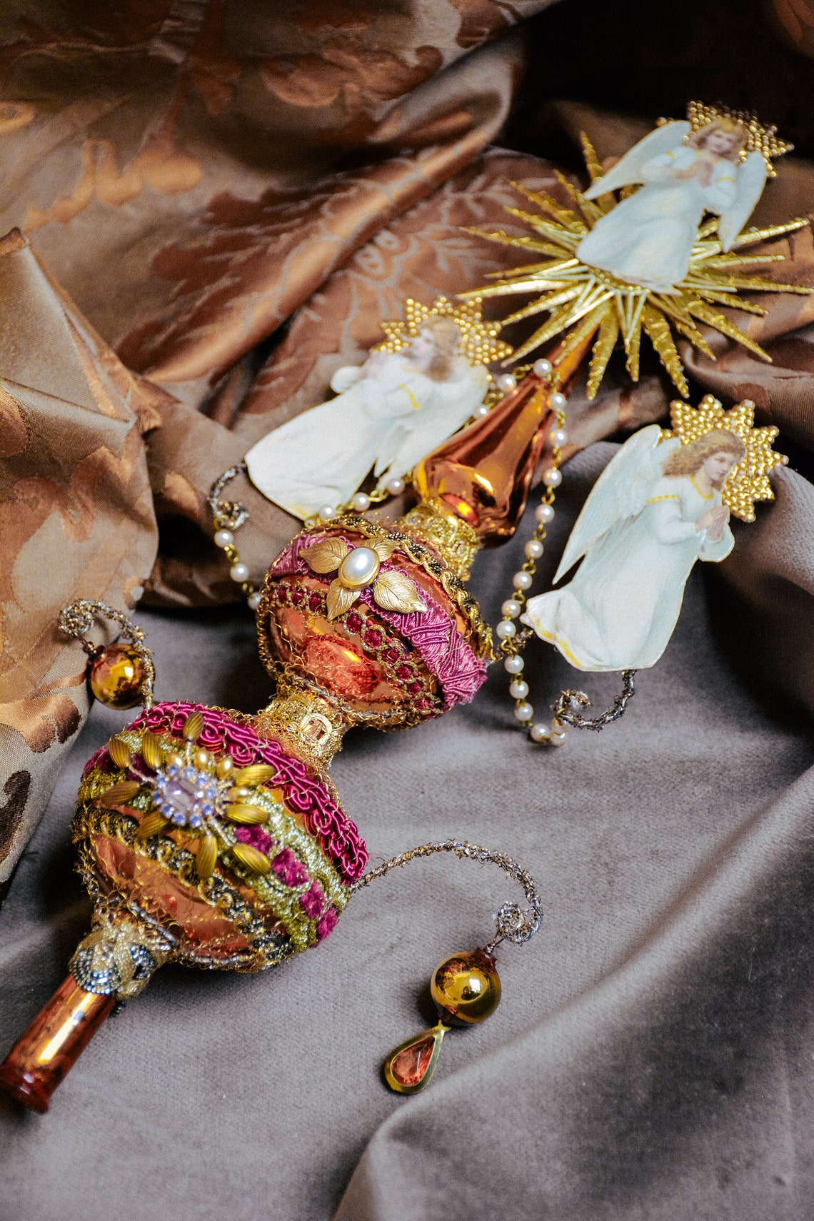 Glass Tree Topper Angel Victorian Christmas Tree Topper - Etsy