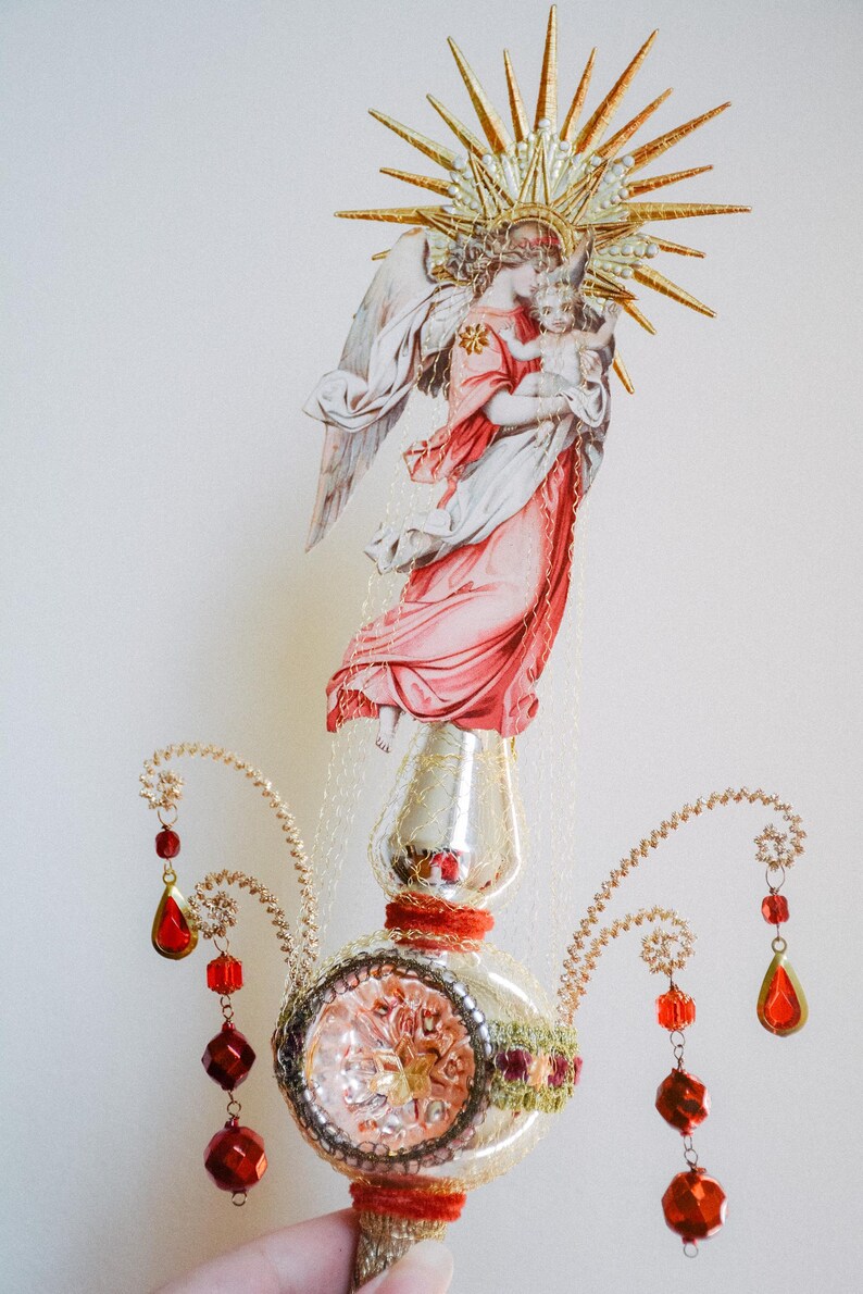 Angel Victorian Christmas Tree Topper | GLORIA - Etsy