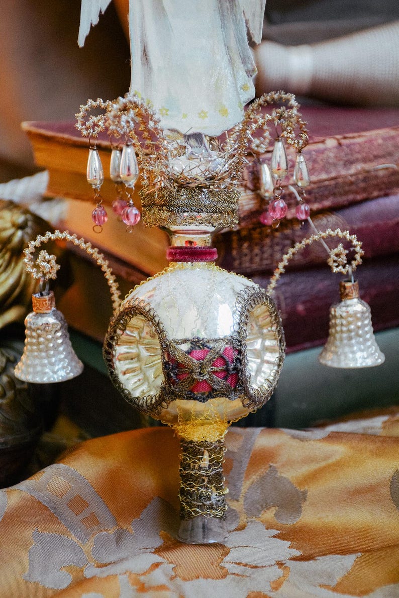 Victorian Christmas Tree Topper With Angel | OLD WORLD CHRISTMAS - Etsy