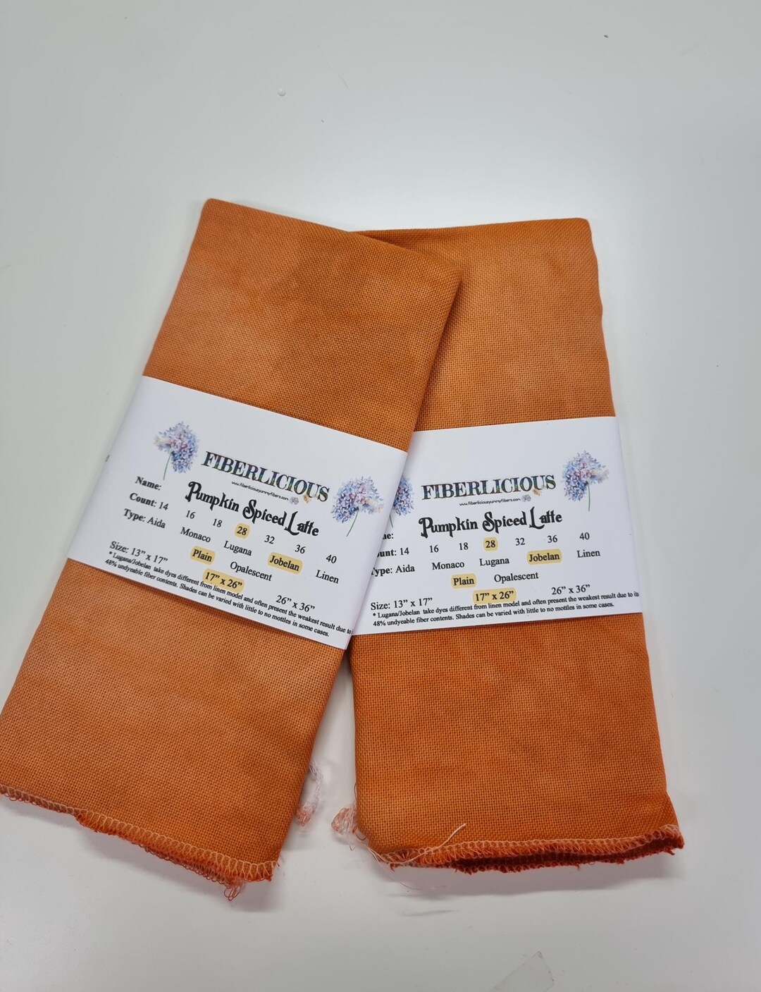 Fiberlicious Fabrics pumpkin Spiced Latte Hand Dyed 28ct Wichelt ...