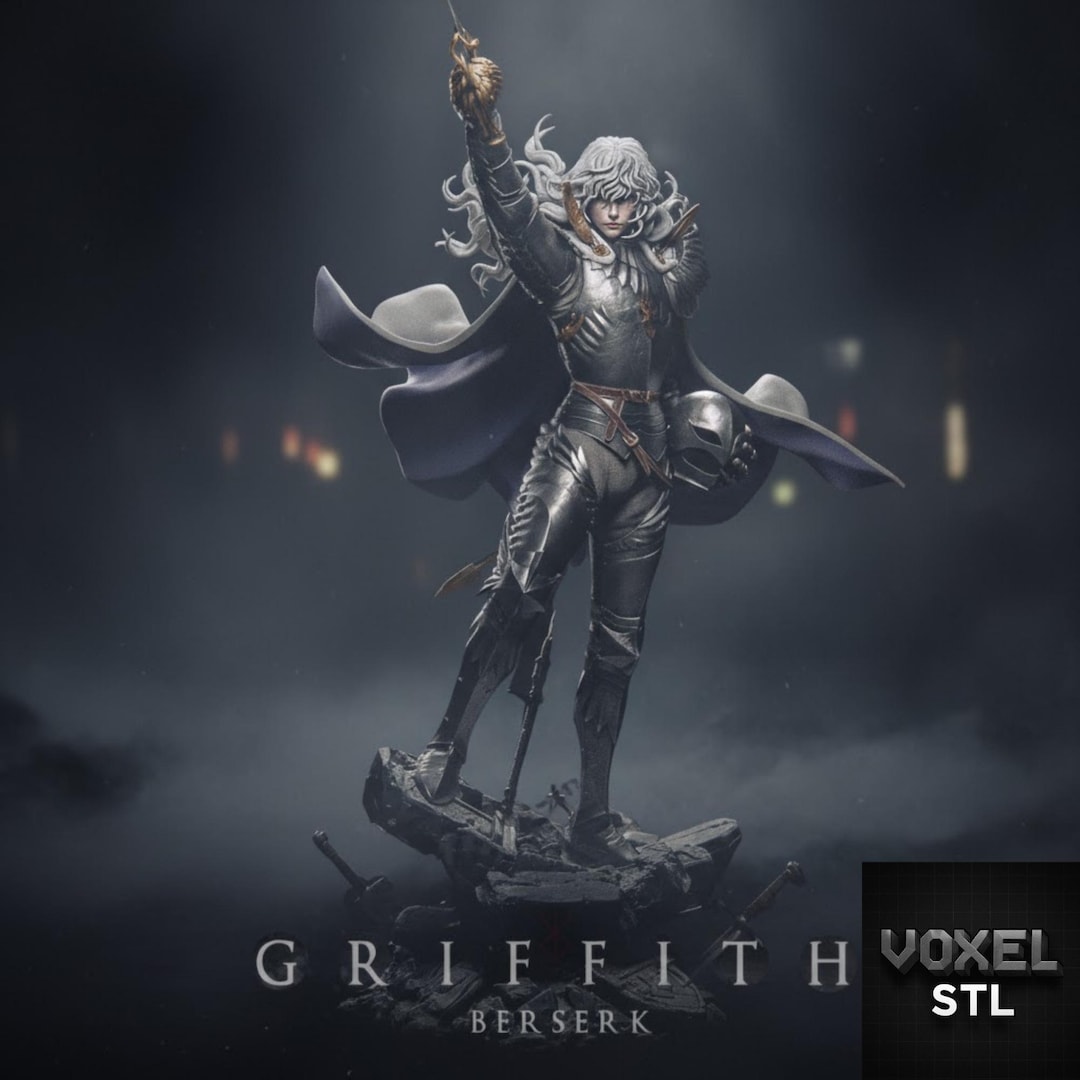 Griffith STL | Berserk Anime 3D Printable Figure | Heroic Digital ...