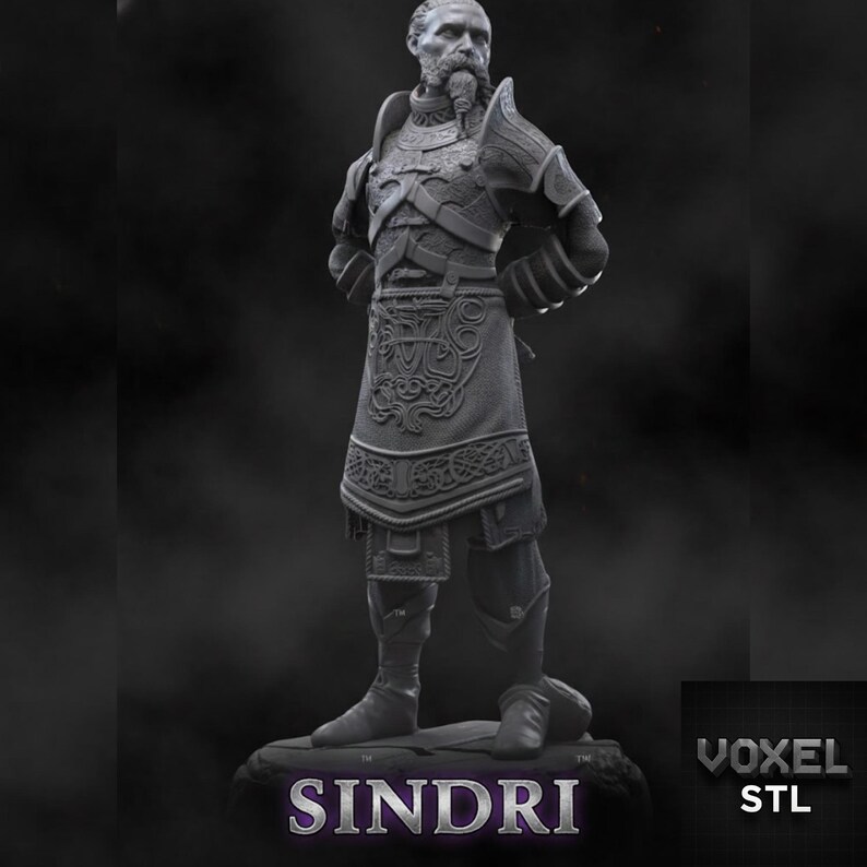 Sindri STL | God of War 3D Printable Figure | Dwarven Blacksmith ...