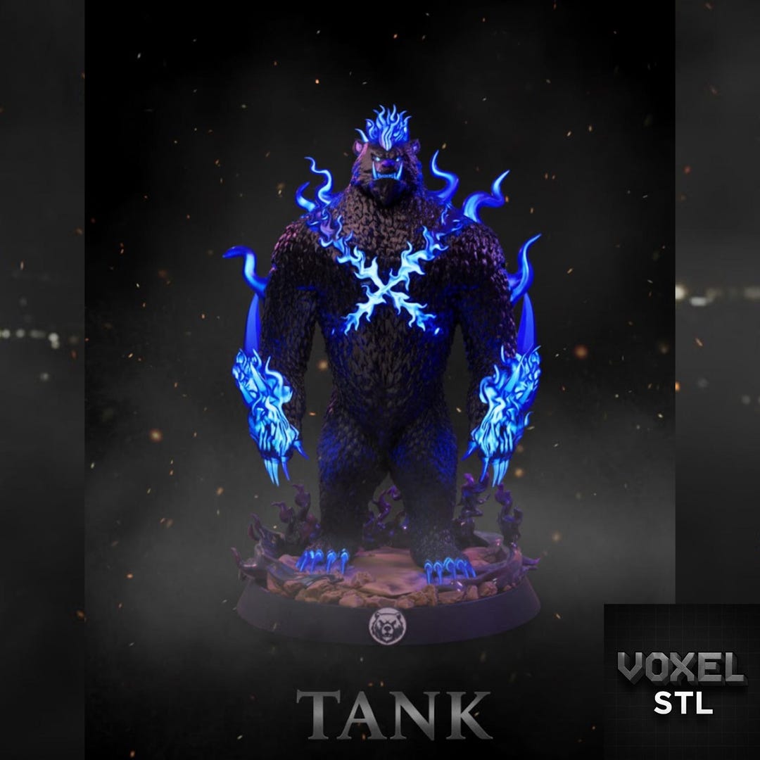 Tank STL | Solo Leveling 3D Printable Bear | Shadow Beast Digital ...