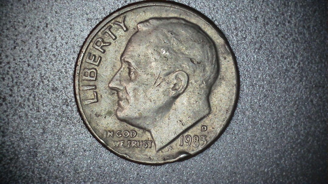 Rare 1983-D Dime With Massive Rim Cuds, Die Breaks, Repunched Mint ...
