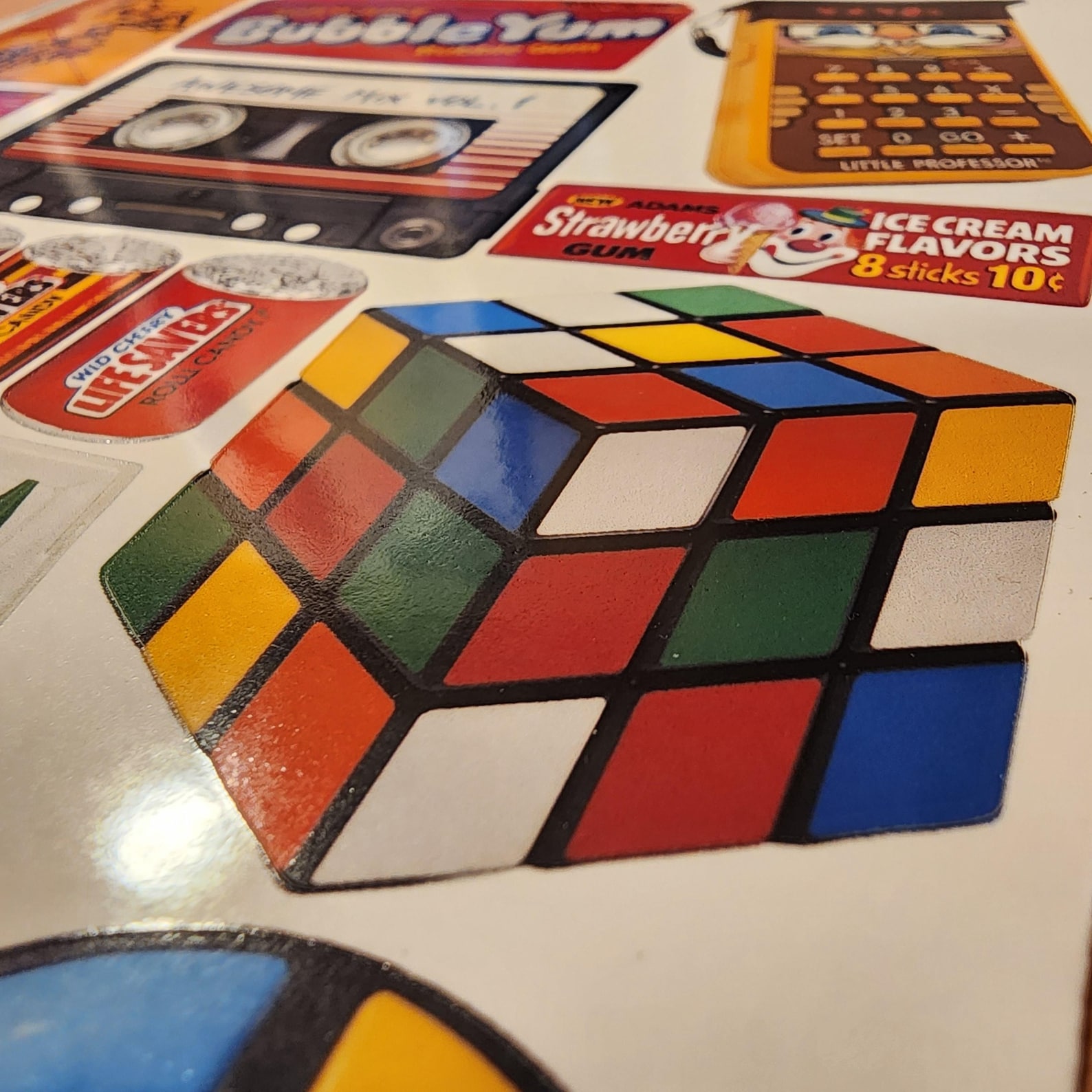 Borderless 80s Nostalgia Sticker Sheet – Retro Toys, Snacks & Games ...