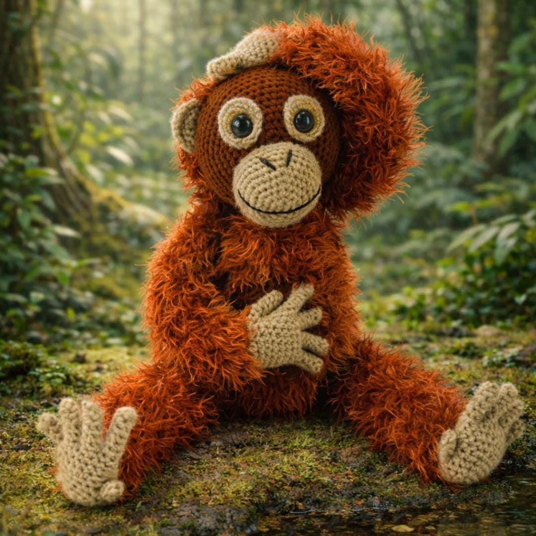 Orwell the Orangutan Crochet Pattern – Adorable Amigurumi PDF - Etsy