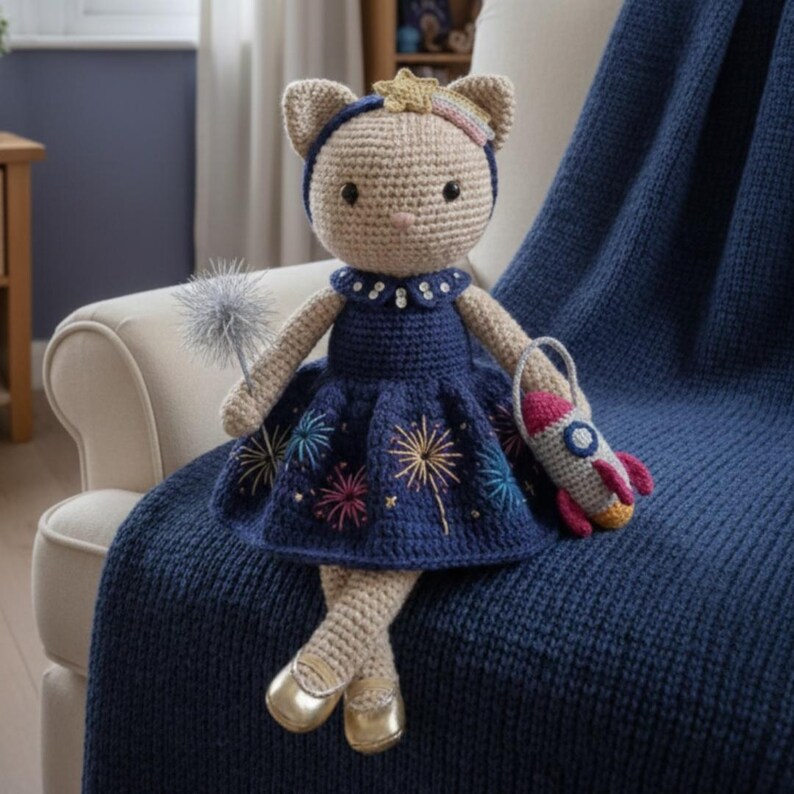 The Fireworks Cat – Crochet Pattern - Etsy