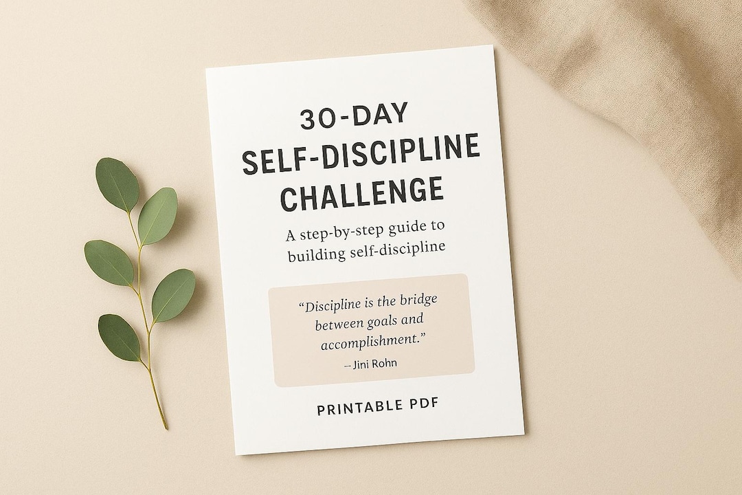 30-day Self- Discipline Challenge - Printable PDF Habit Tracker ...