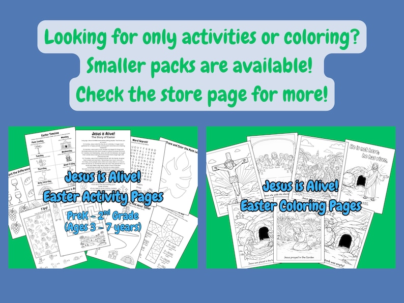 Jesus is Alive Easter Activity Pack – Holy Week Bible Printables (ages ...