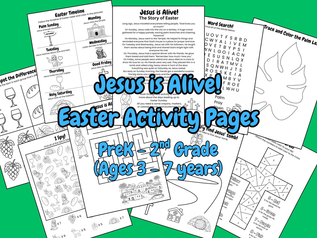 Jesus is Alive Easter Activity Pack for Kids | Christian Easter ...