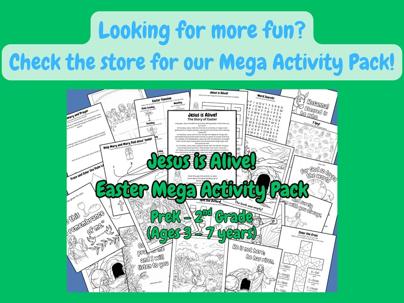 Jesus is Alive Easter Coloring Pages | Bible Story (PDF Pattern) - Etsy
