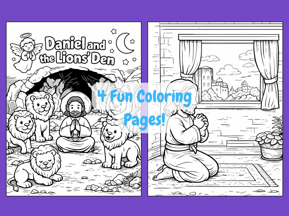 Daniel and the Lions' Den Activity Pack (3rd-6th Grade) | Bible Story ...