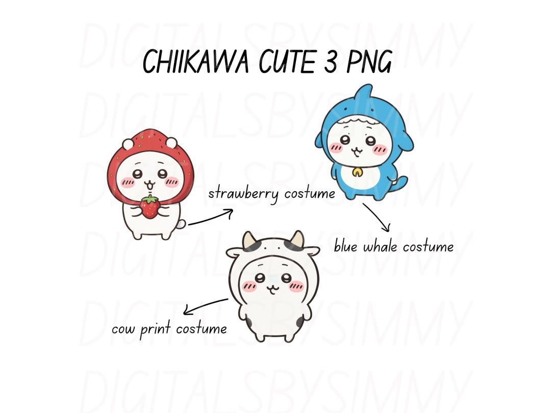 Chiikawa Set of 3 Png | Chiikawa Print | 300 DPI Sublimation PNG for T ...