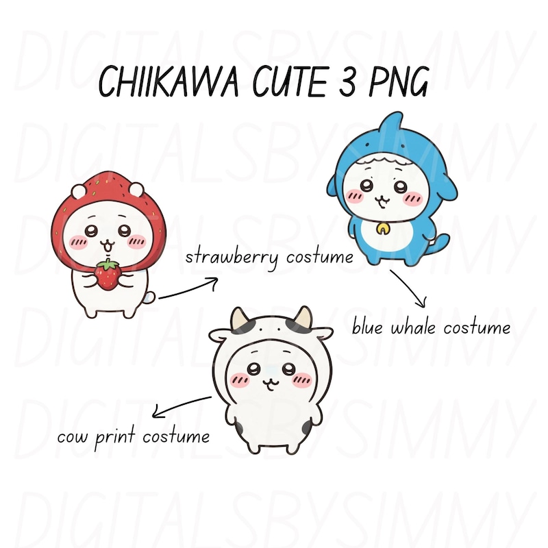 Chiikawa Stickers Png - Etsy