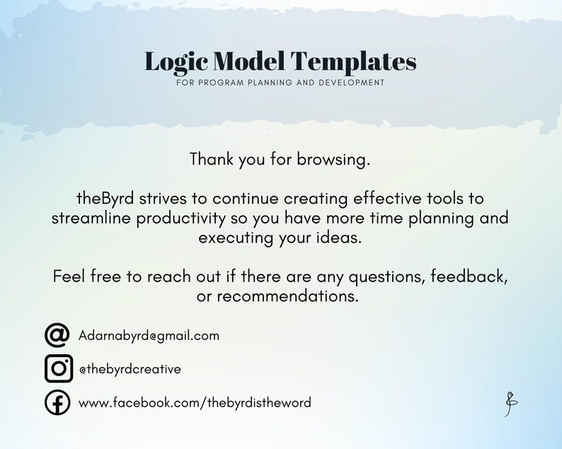 Logic Model Template UPDATED Bundle fillable and Editable for Planning ...