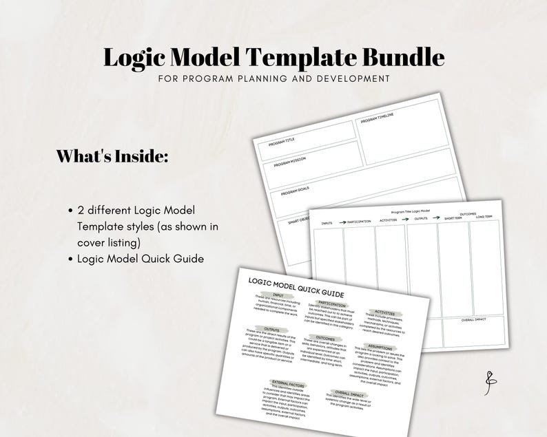 Connect Goals to Impact – Editable Logic Model Template for Nonprofit ...