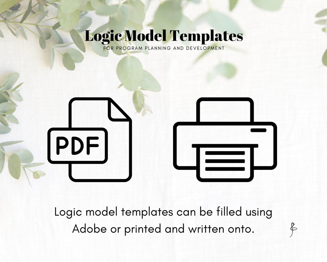 Logic Model Template fillable and Editable for Program Planning and ...