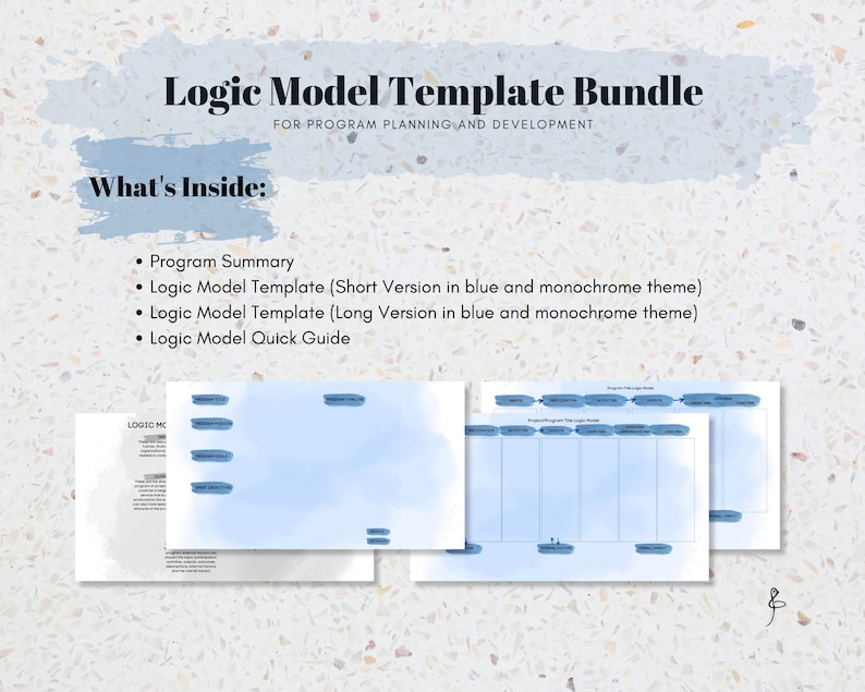 Logic Model Template (fillable PDF, Visio) for Program Planning and ...