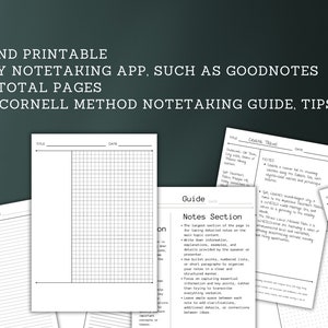Cornell Method Notes Templates and Guide, Tips, and Use Case Pack ...