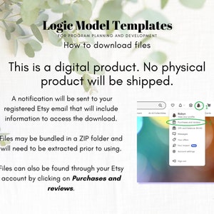 Logic Model Template fillable and Editable for Program Planning and ...