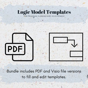 Logic Model Template (fillable PDF, Visio) for Program Planning and ...