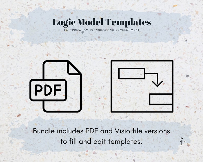 Logic Model Template (fillable PDF, Visio) for Program Planning and ...