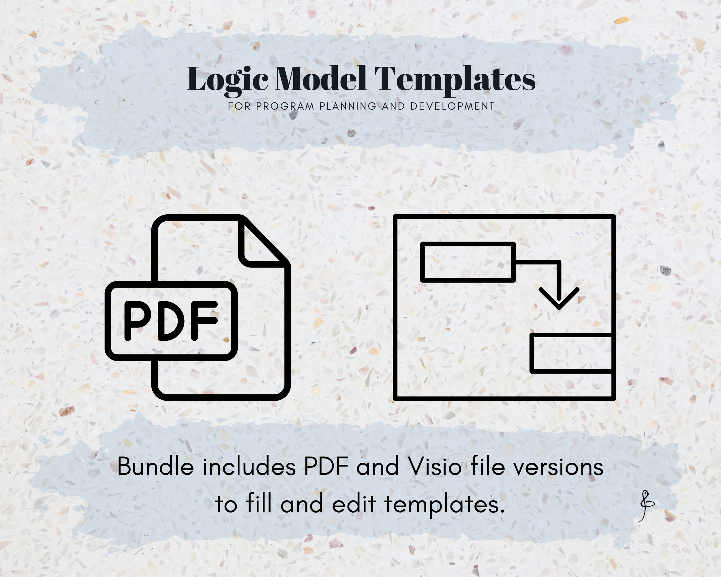 Logic Model Template (fillable PDF, Visio) for Program Planning and ...