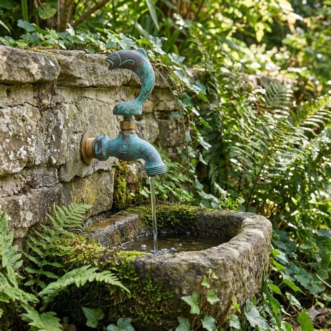 Vintage Patina Fish Spigot - Etsy