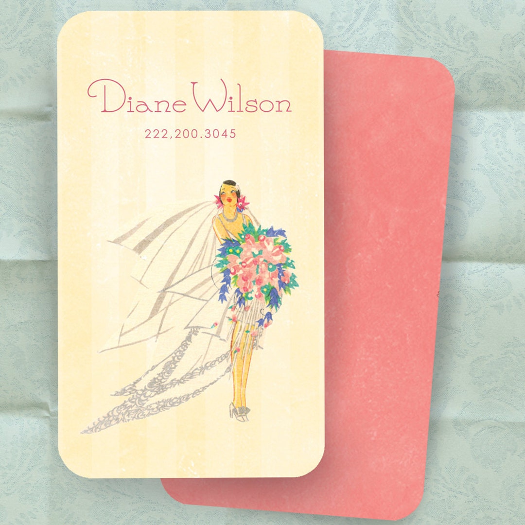 Bride Theme Calling Card, Business Cards, Personal Card, Shop Card for ...