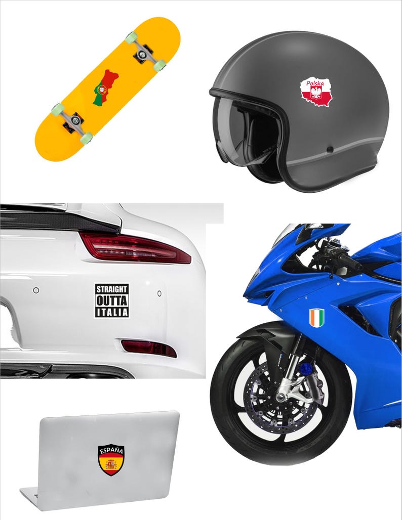 Slovakia 10x Sticker Pack – PE Oval Decal, Flag Designs and Map Sticker ...